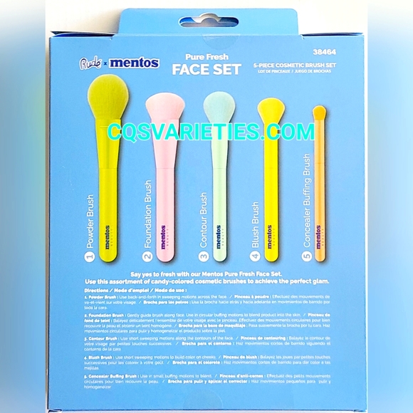 RUDE X COSMETICS | Makeup | Mentos Pure Fresh Face Set 5pc Brush Set By ...